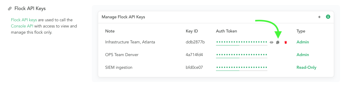 Flock API Keys – Thinkst Canary