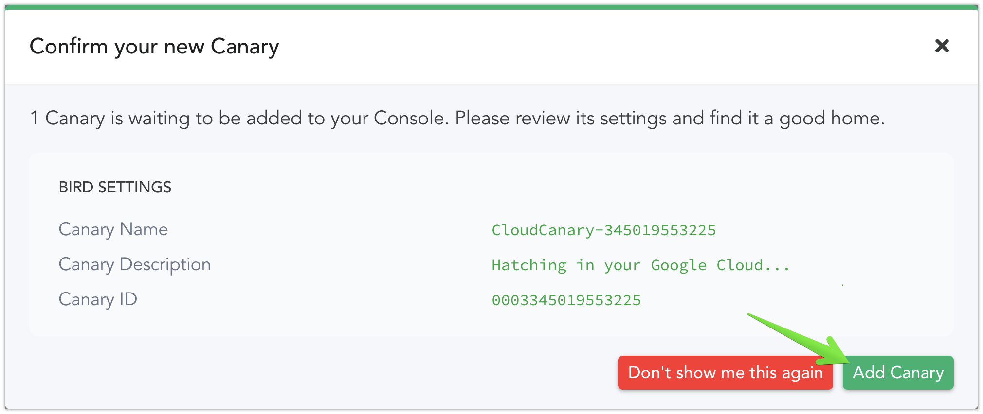 How do I create a GCP Cloud Canary? – Thinkst Canary