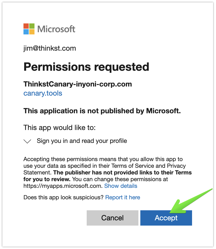 How do I create an Azure Cloud Canary? – Thinkst Canary