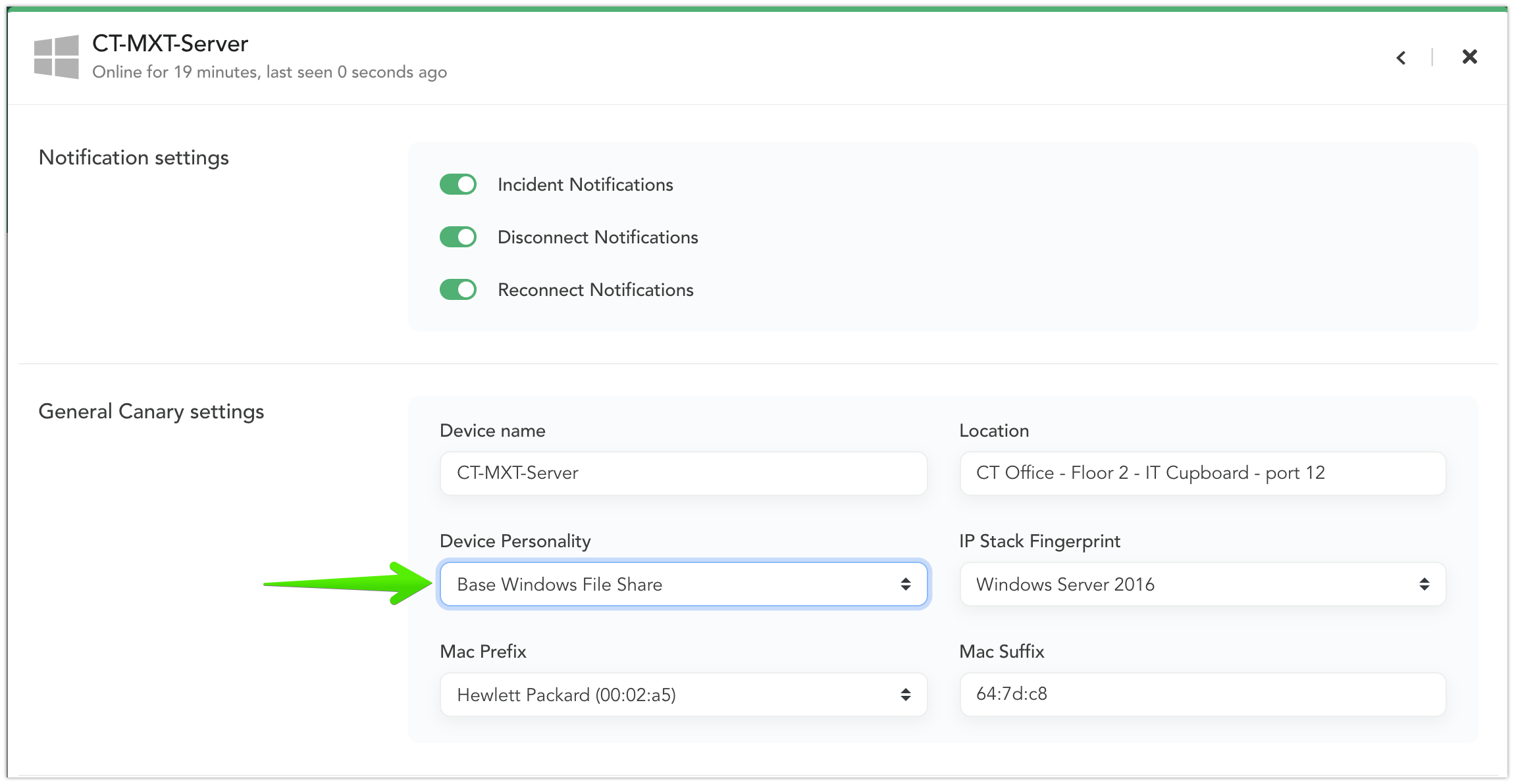 How do I save a custom personality for my Canaries? – Thinkst Canary