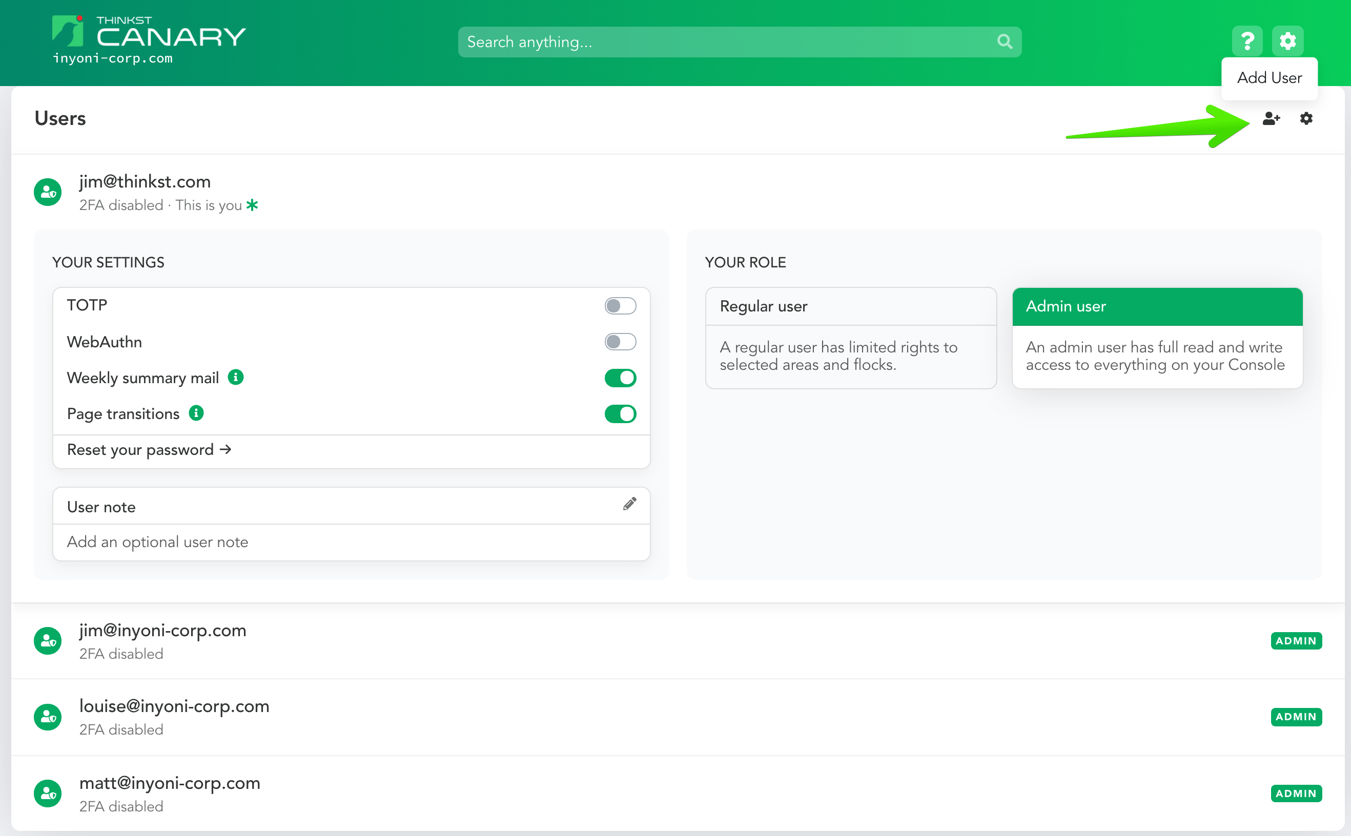 How to add additional users? – Thinkst Canary