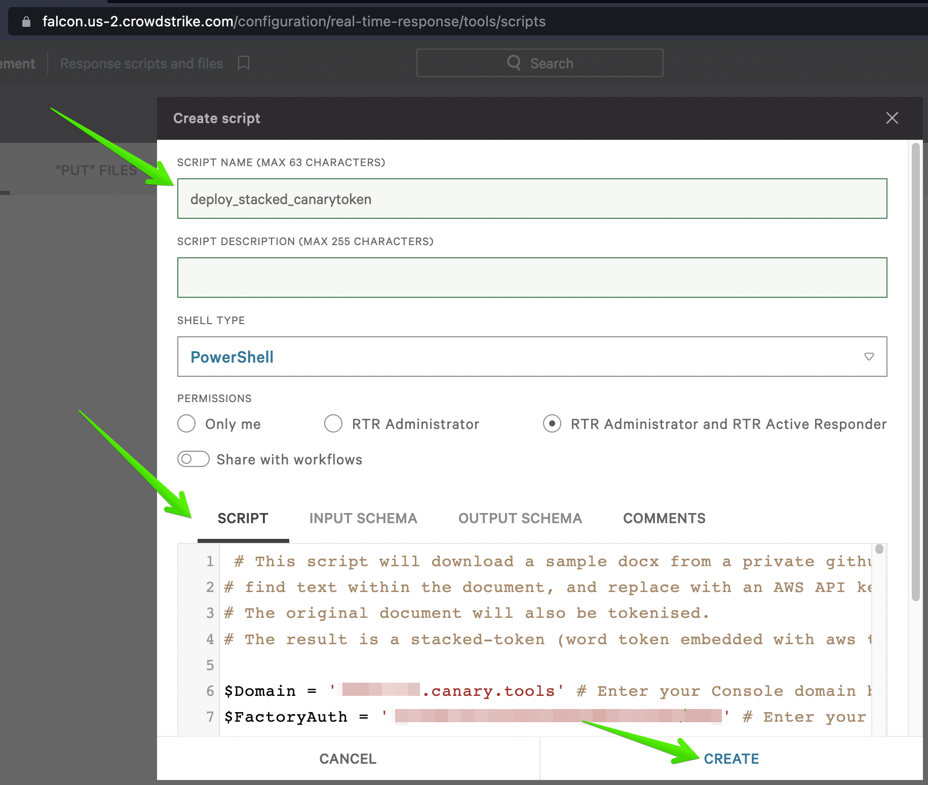 Deploying Canarytokens using Crowdstrike Falcon – Thinkst Canary